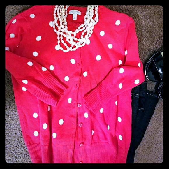 Talbots | Sweaters | Talbots Polka Dot Charming Cardigan | Poshmark